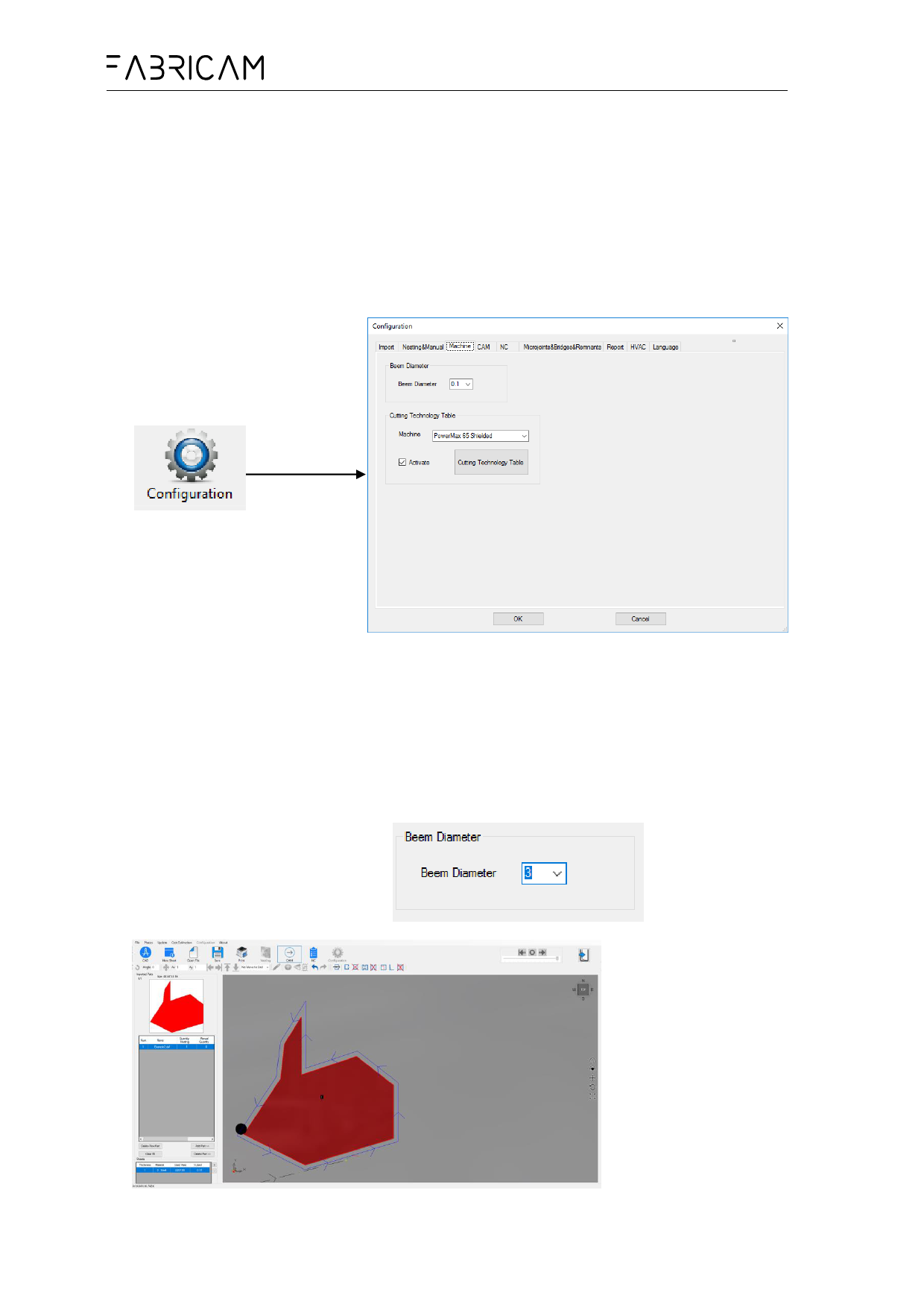0 Machine Parameters Click on ConfigurationgtMachine (Page 40 / 82) FABRICAM Software Manual